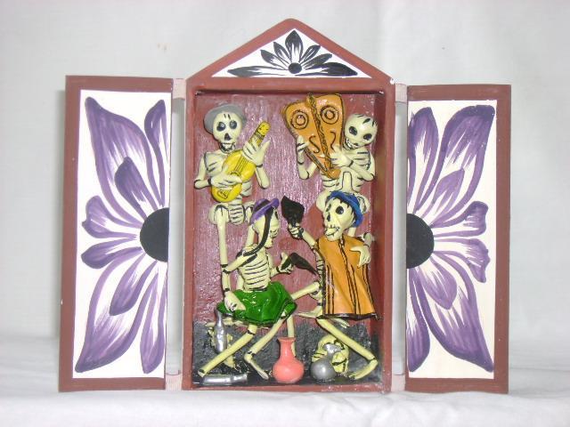 Retablos 15x10 calaveras :: Retablos-ayacuchanos